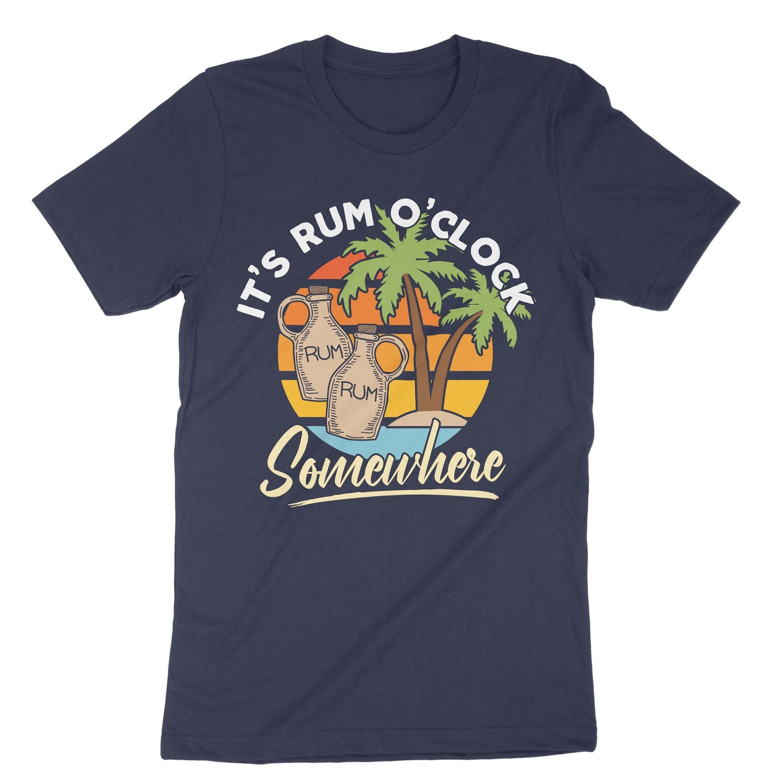 It's Rum O'clock Somewhere, Funny Rum T-shirt, Rum Shirt, Drinking ...