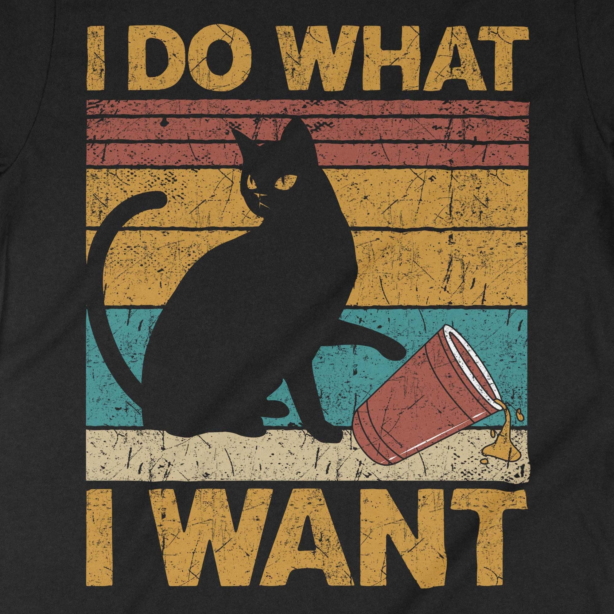 I Do What I Want Black Cat T-shirt Cat Owner Gift Retro - Etsy