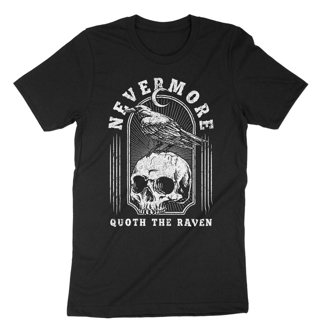 Nevermore Quoth the Raven Shirt, Raven Tee, Raven Shirt, Edgar Allan ...