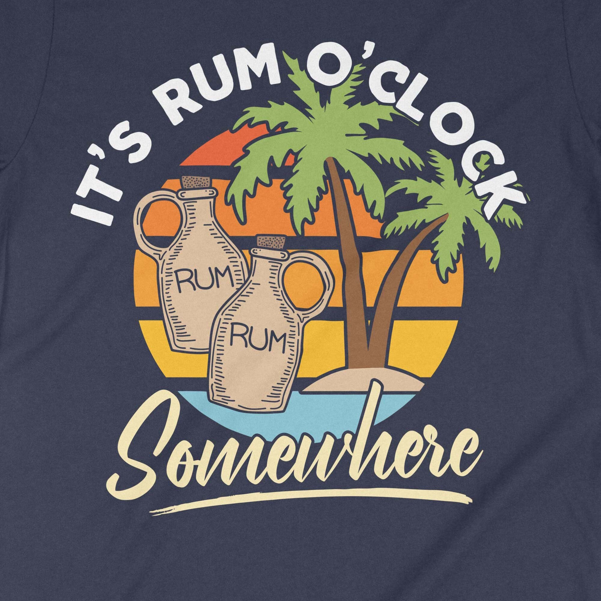 It's Rum O'clock Somewhere, Funny Rum T-shirt, Rum Shirt, Drinking ...