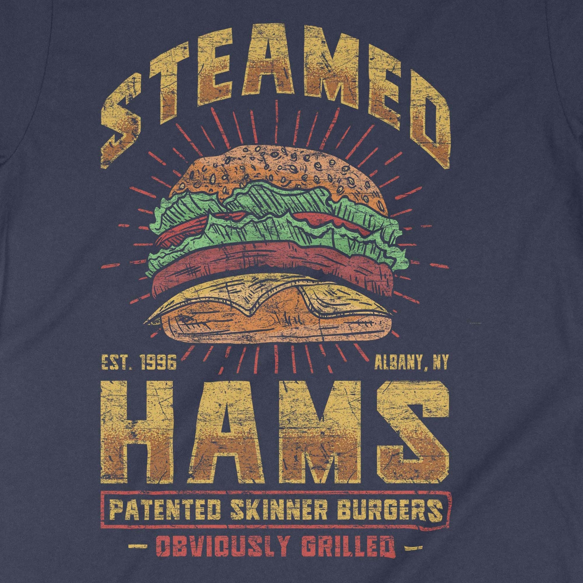 Steamed Hams Patented Skinner Burgers Shirt, Hamburger Shirt, Funny ...