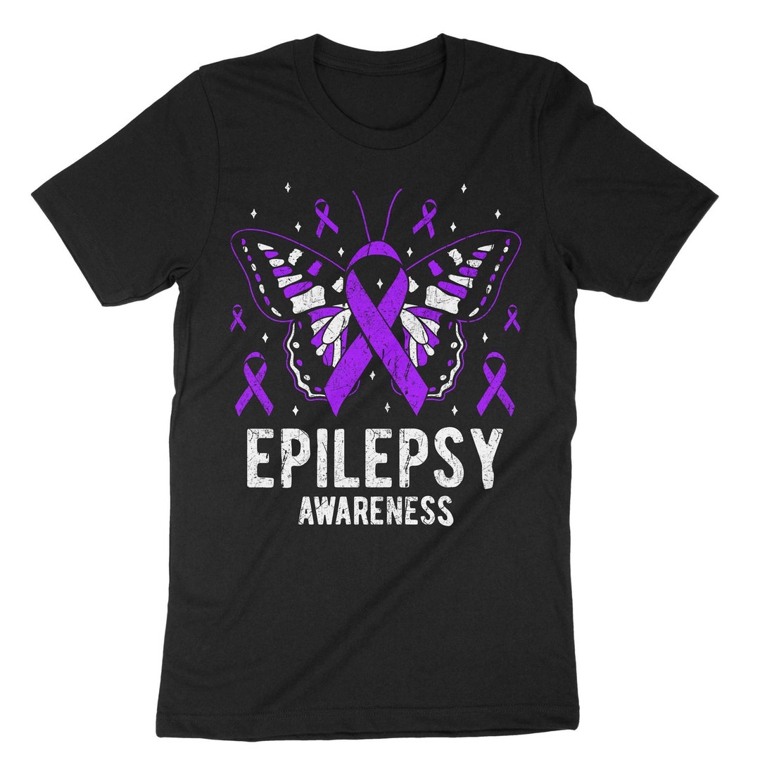 Epilepsy Awareness Shirt, Wear Purple Ribbon, Epileptic Seizures, Care ...