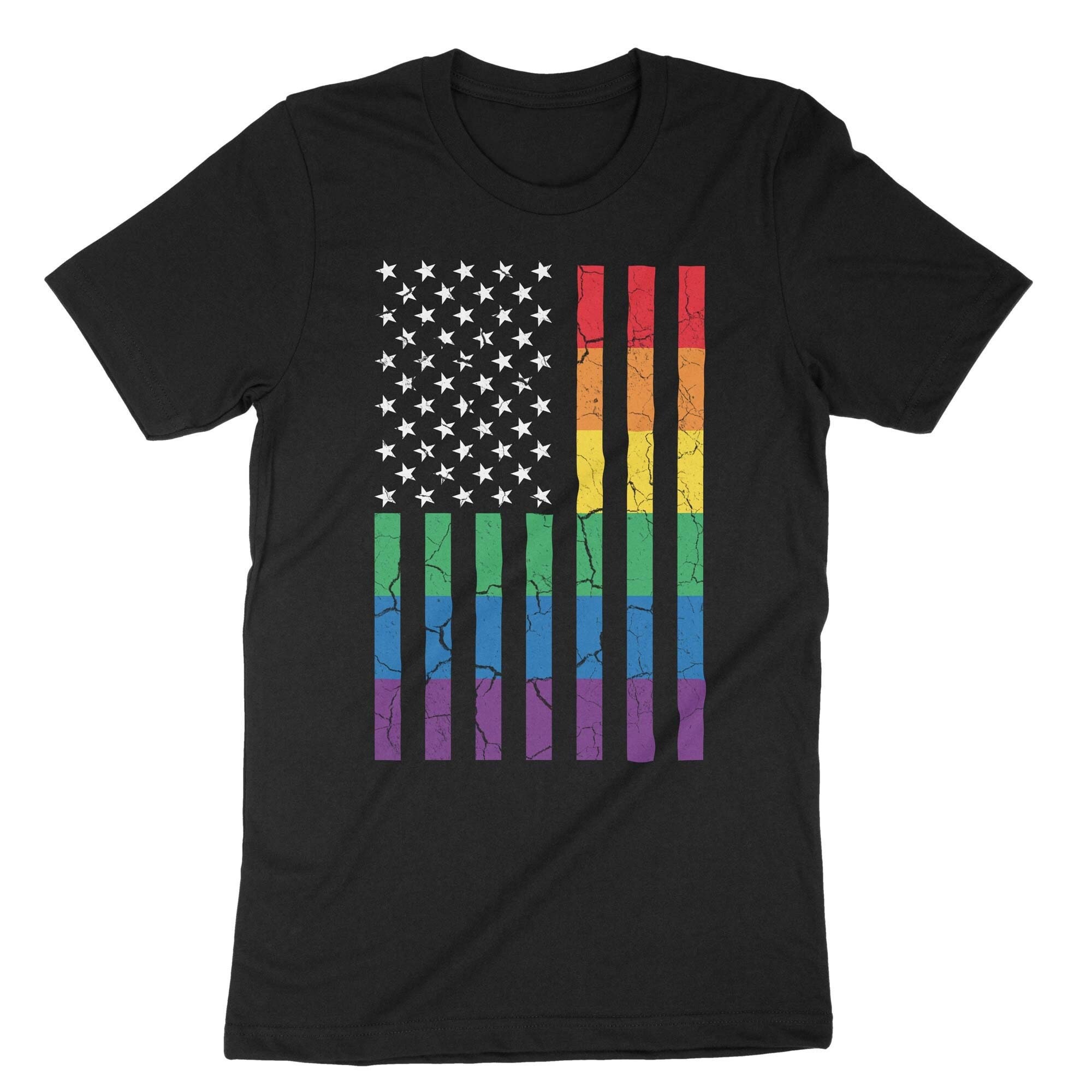 USA Rainbow Flag LGBT Flag Shirt Gay Pride Shirt Lesbian - Etsy
