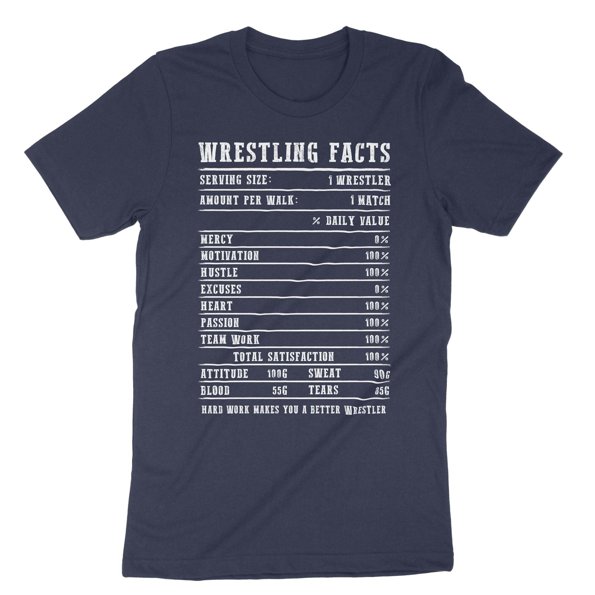 Wrestling Nutrition Facts Shirt Funny Wrestling Shirt - Etsy