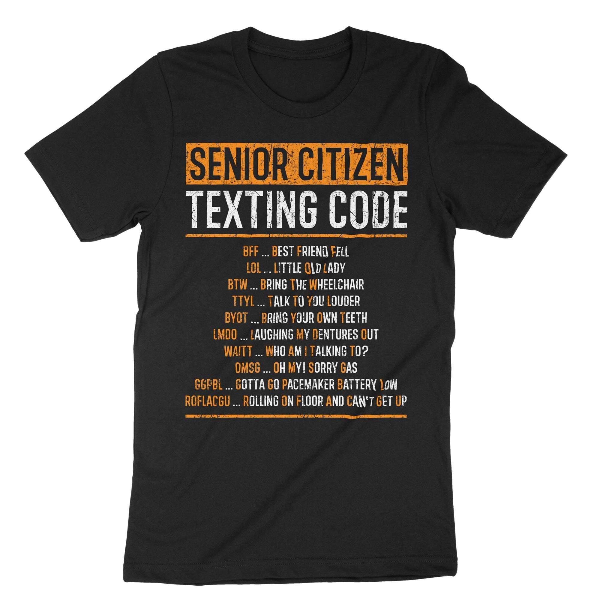 Senior Citizen, Funny Texting Code Shirt, Retired Shirt, Old People ...