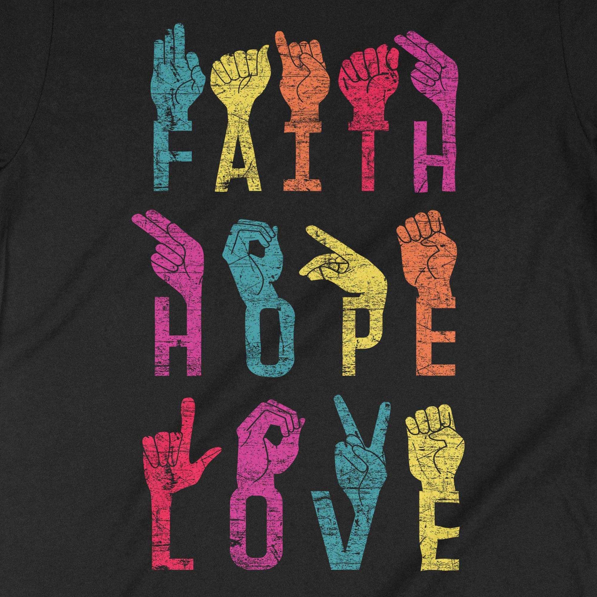 Faith Hope Love ASL Shirt Sign Language Shirt Kindness - Etsy