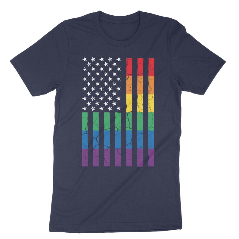 USA Rainbow Flag LGBT Flag Shirt Gay Pride Shirt Lesbian - Etsy