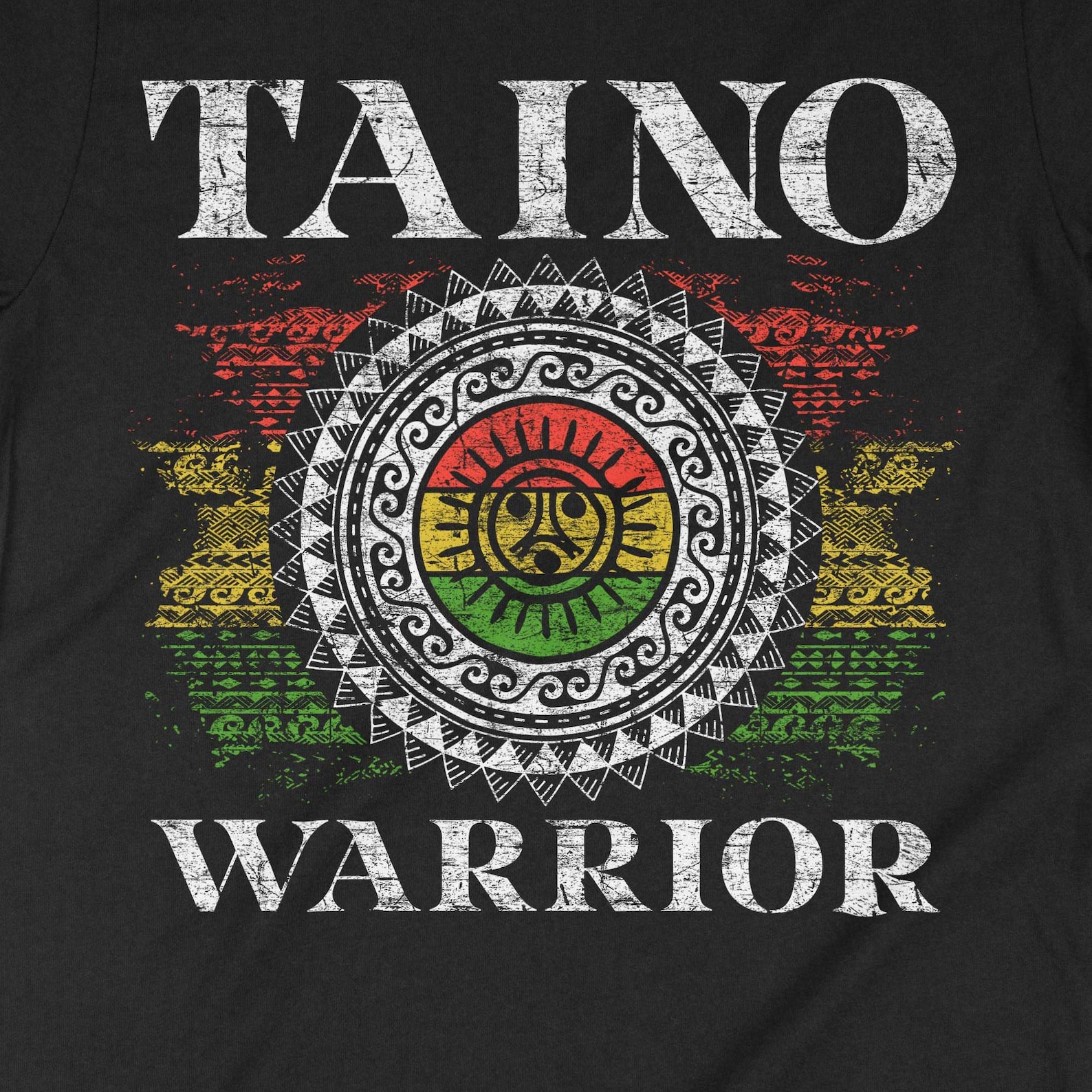 Taino Warrior Flag Shirt Sol Taino Shirt Native Caribbean - Etsy