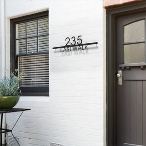 Custom Address Number Sign,modern House Number Signs,metal 3d Signage ...
