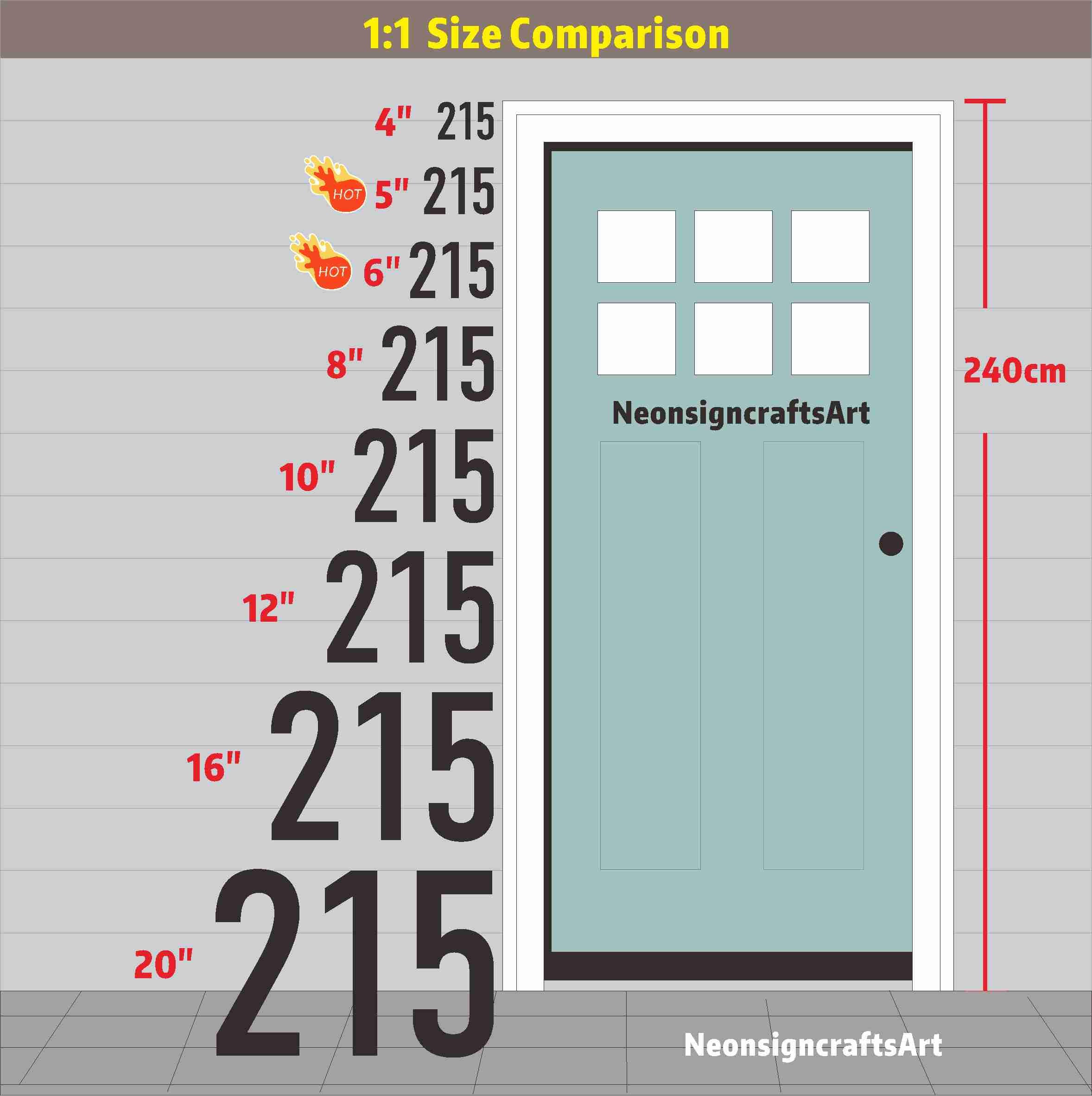 Hotel Room Numbers – Metal Door Sign for Suites, Offices, or Apartments ...