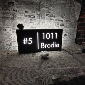 Custom LED House Number Sign for Homeofficehotellighting - Etsy