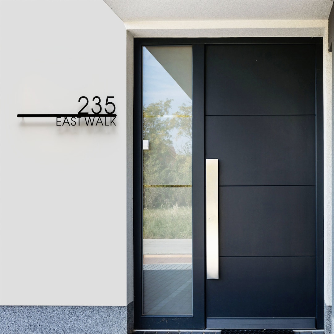 Custom Address Number Sign,modern House Number Signs,metal 3d Signage ...