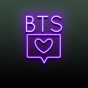 Neon Sign Led BTS Message - BTS LED Neon Light Sign Wall Decor,room and ...