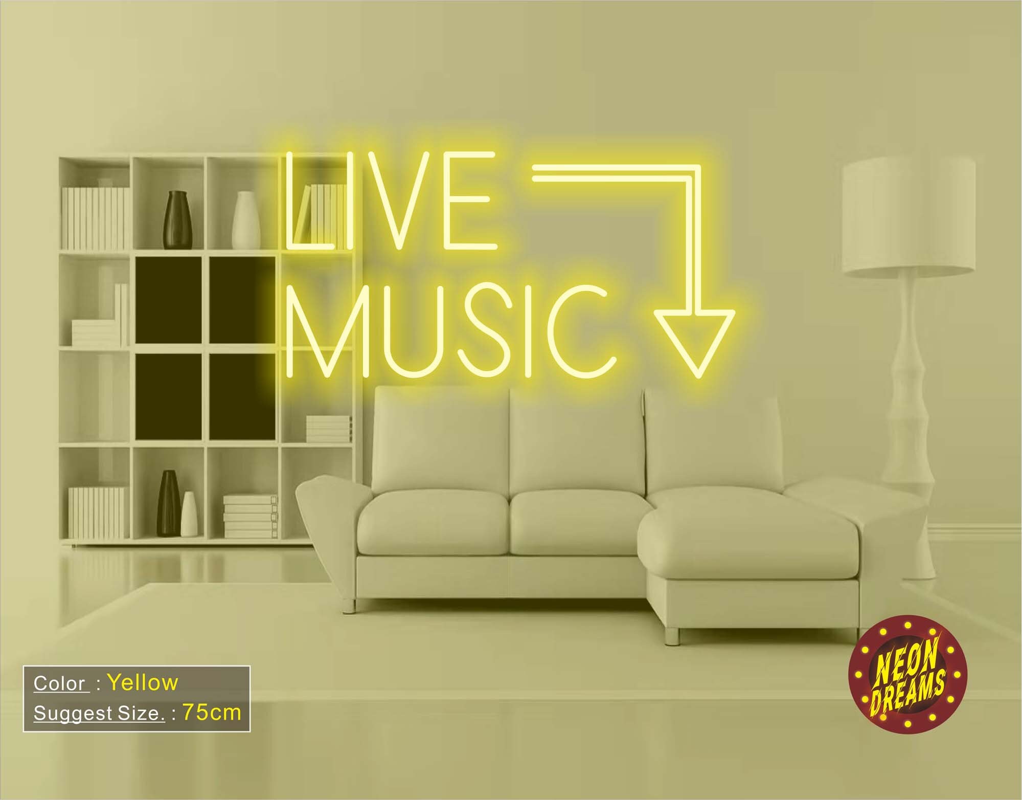 Live Music Neon Sign LED Neon Light Signs for Parties and | Etsy