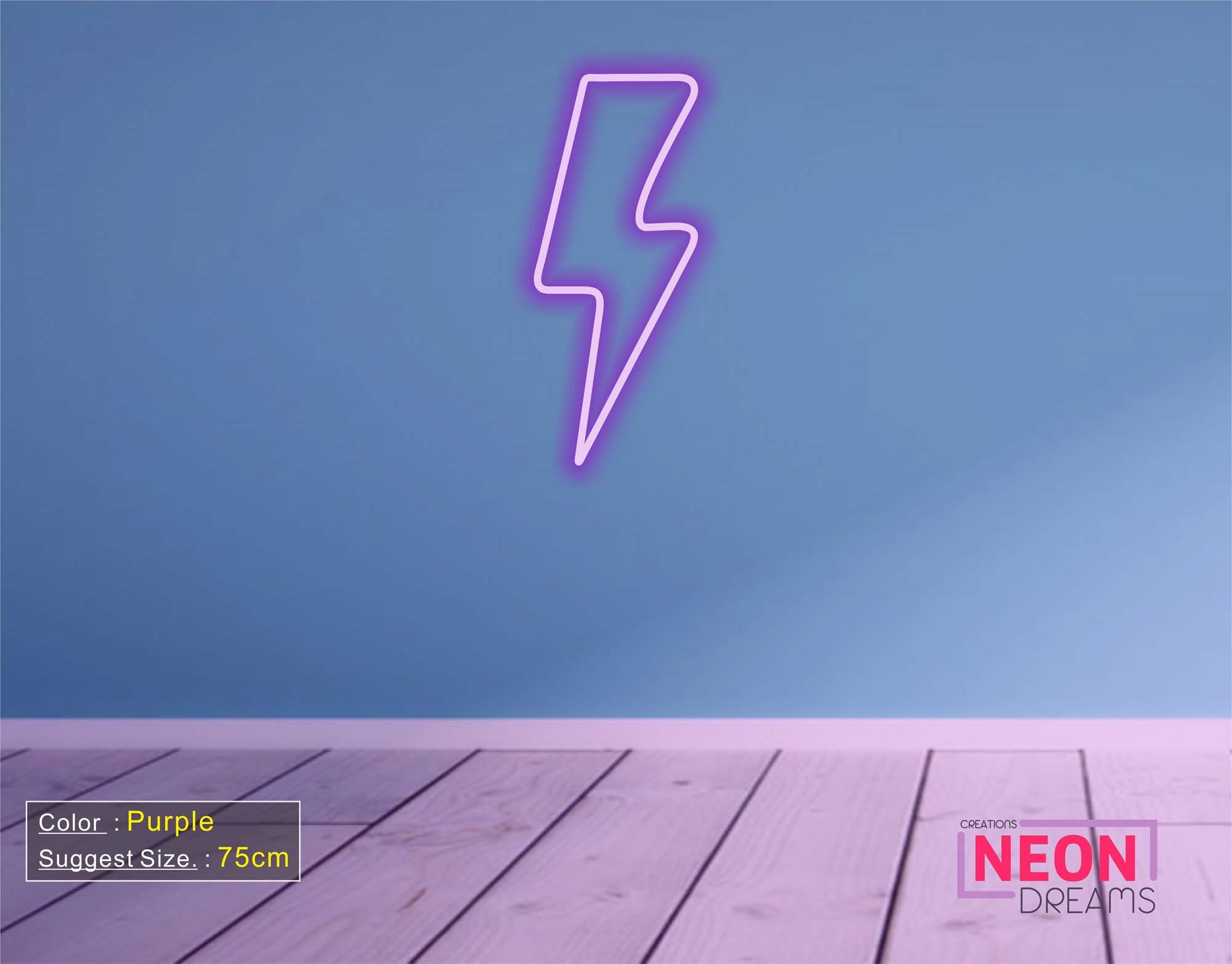 Lightning Bolt LED Neon Sign LED Neon Light Signs for - Etsy