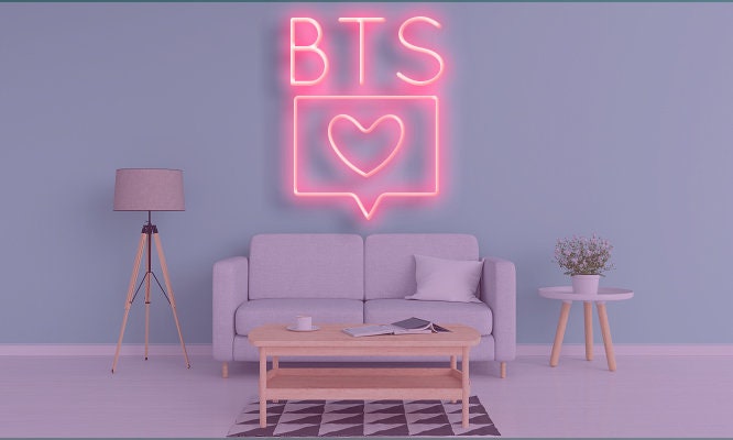 Neon Sign Led BTS Message - BTS LED Neon Light Sign Wall Decor,room and ...