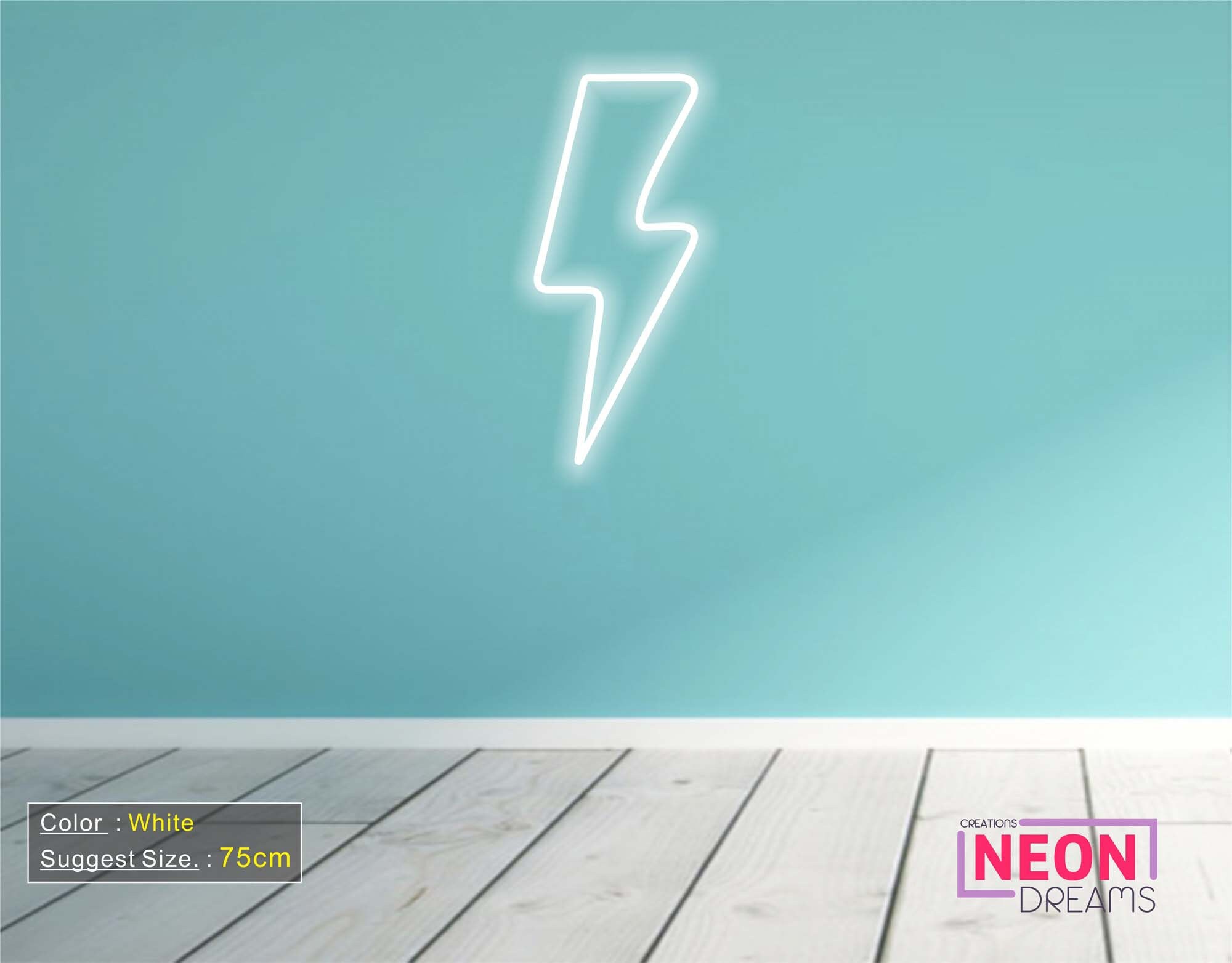 Lightning Bolt LED Neon Sign - LED Neon Light Signs for Parties and ...