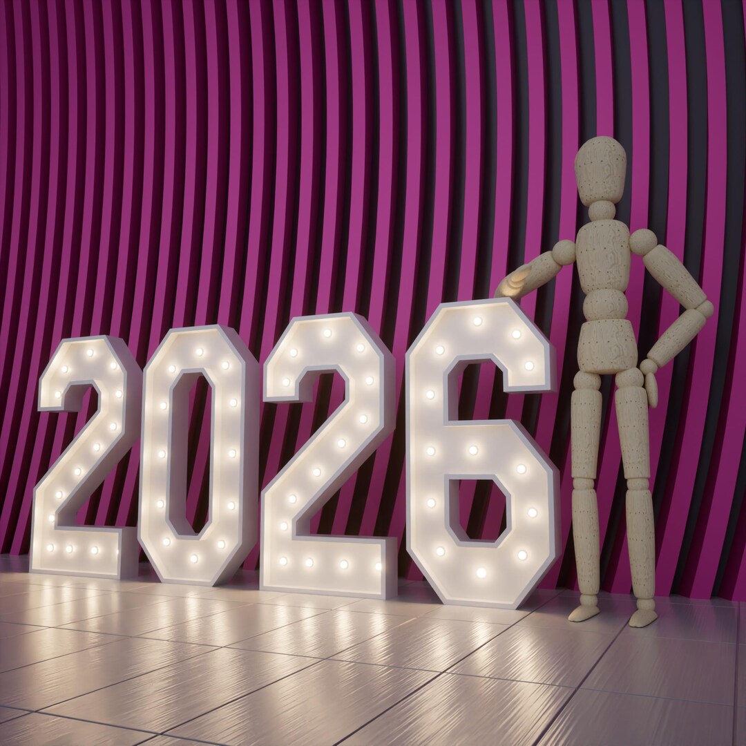 Custom Marquee Numbers - 4ft/3ft LED Light-up Digits 0-9 | Birthday ...