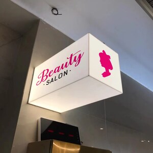 Led Light Double Sided Sign,company Logo Sign,indoor or Outdoor Hanging ...