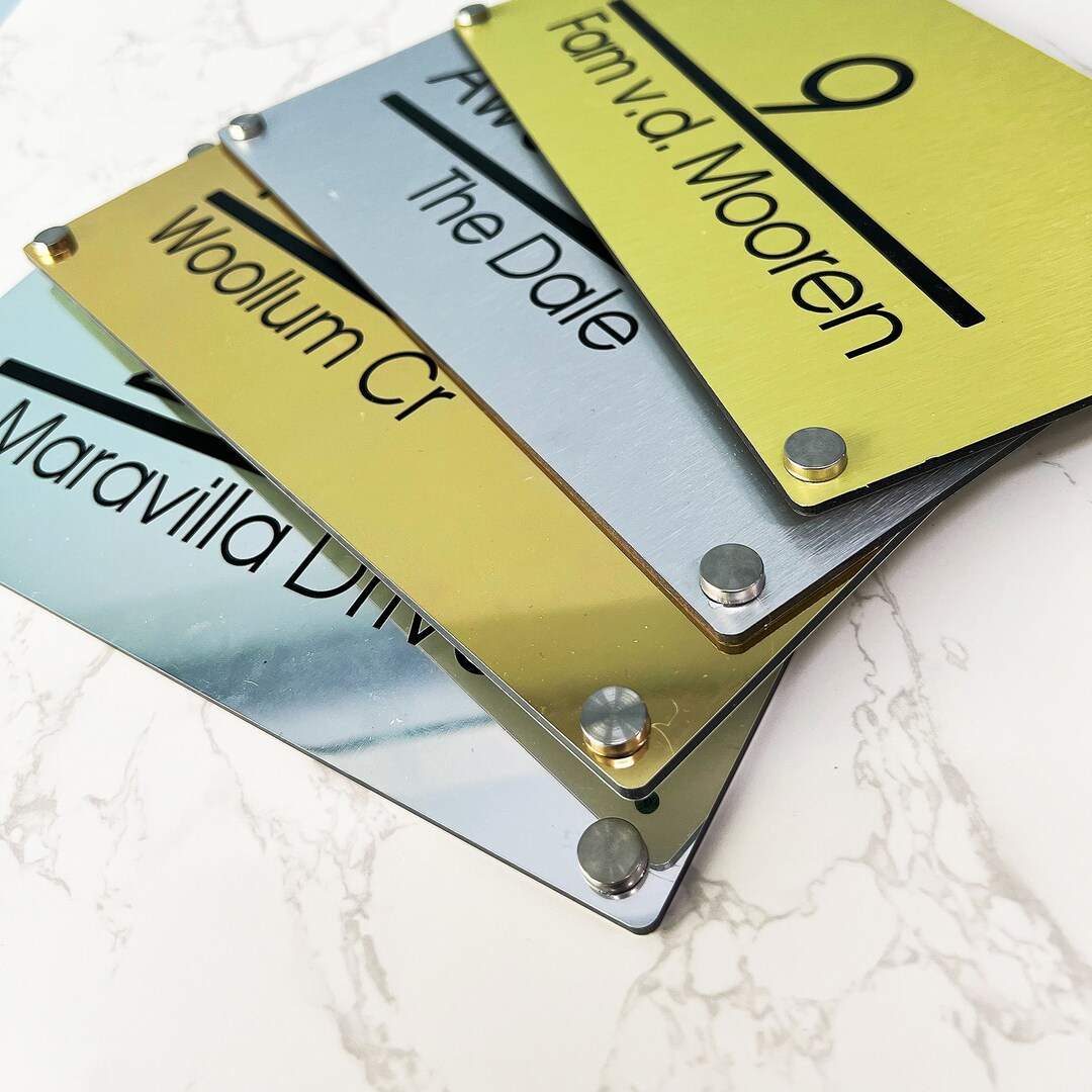 Unique Address Sign, Modern House Number Sign, Address Number Metal ...