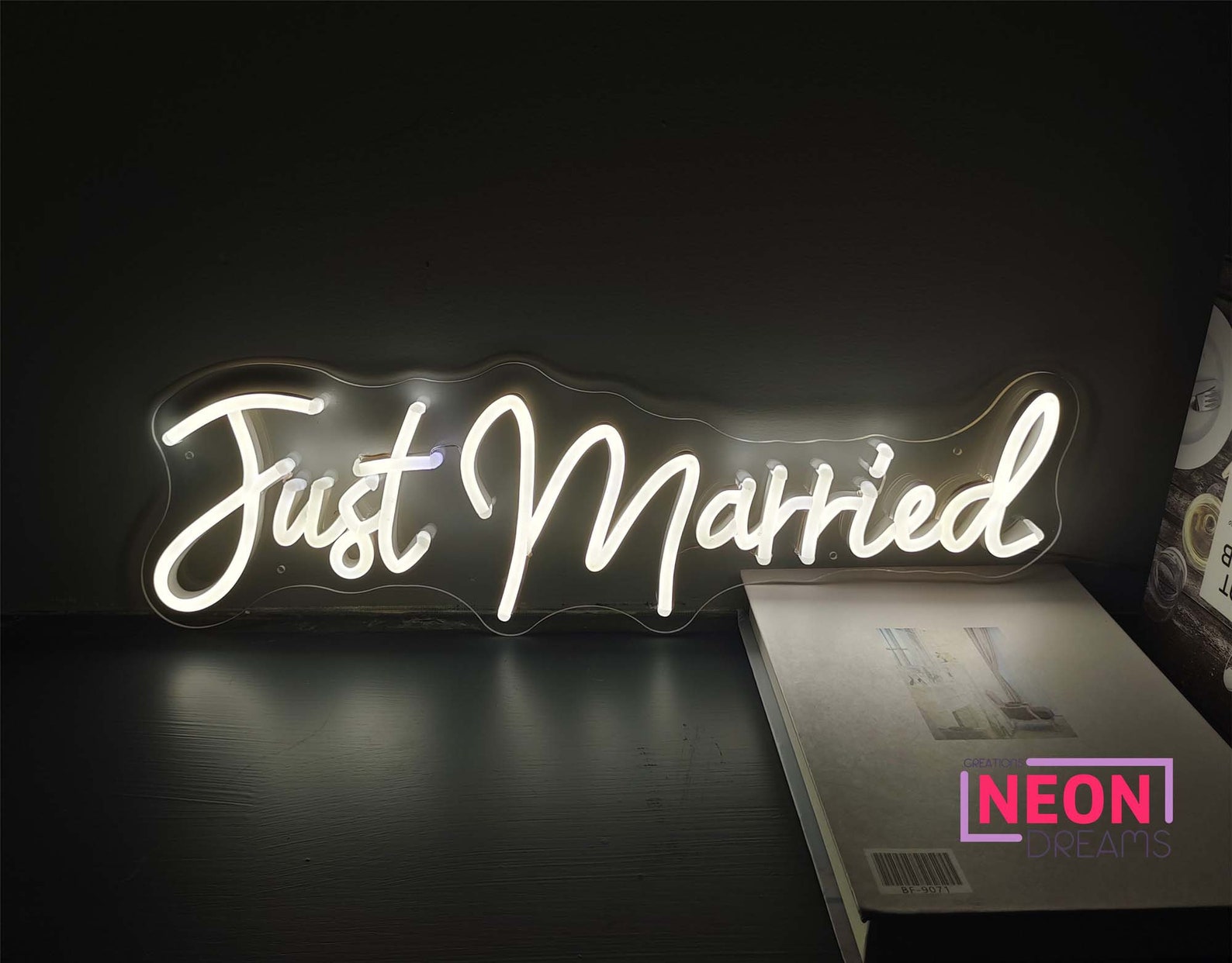 Just Married Neon Sign Wedding LED Neon Light Signs for - Etsy