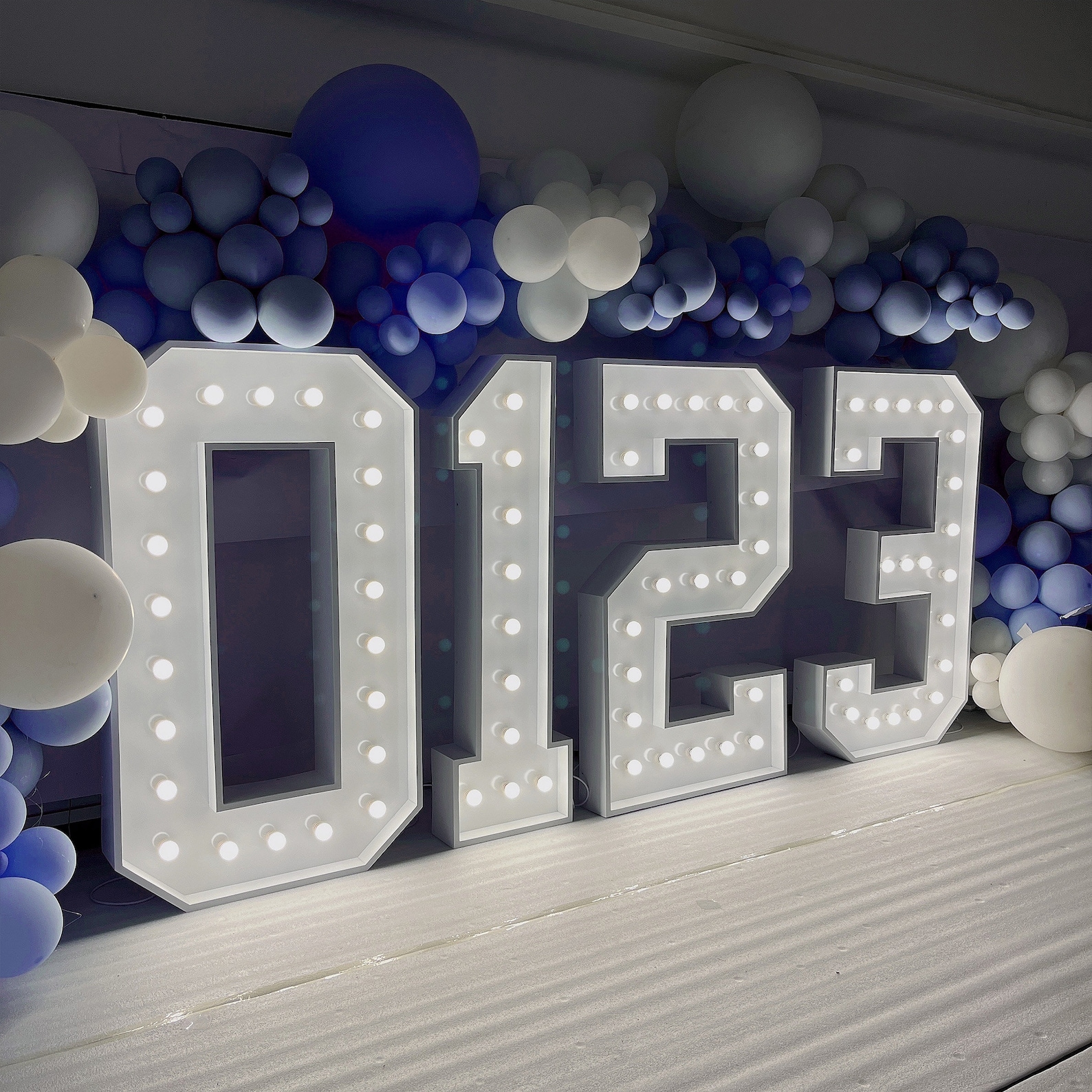 Marquee Number 0-9 Sign,3ft/4ft Large Marquee Number Lights, Giant ...