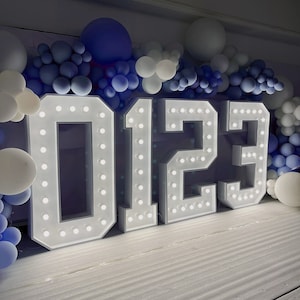 Marquee Number 0-9 Sign,3ft/4ft Large Marquee Number Lights, Giant ...