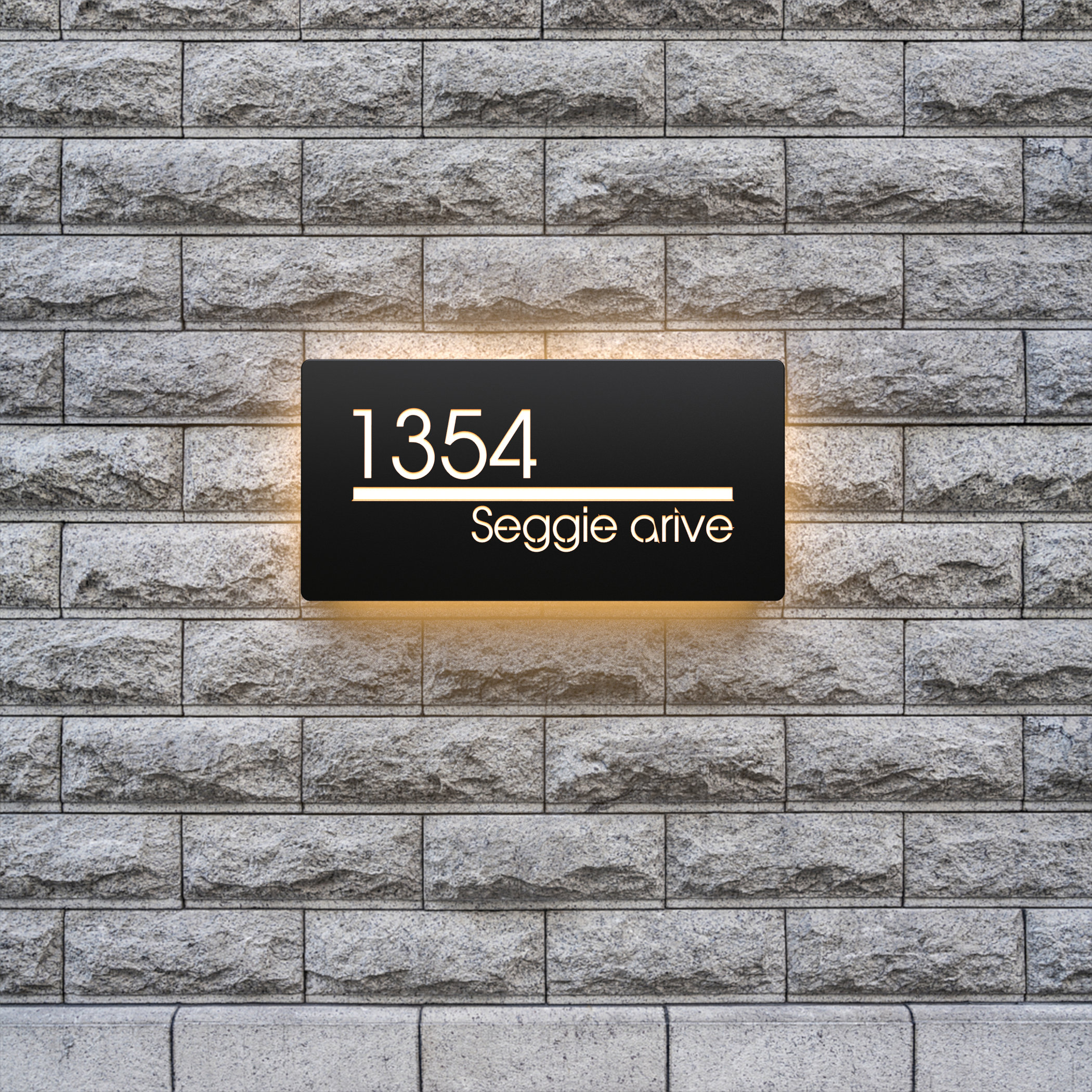 Luminous Door Number Etsy UK