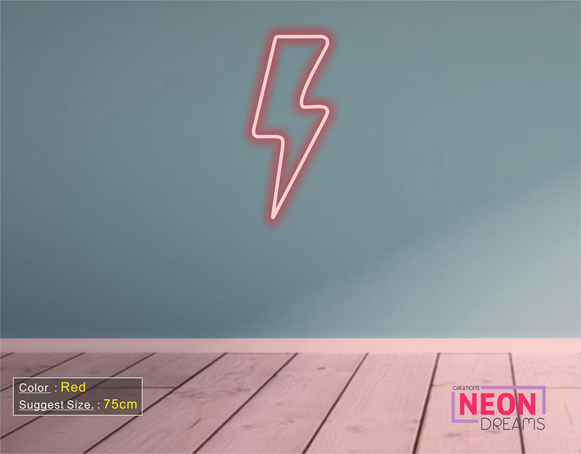 Lightning Bolt LED Neon Sign - LED Neon Light Signs for Parties and ...