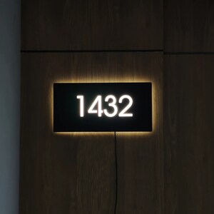 Custom LED House Number Sign for Homeofficehotellighting - Etsy