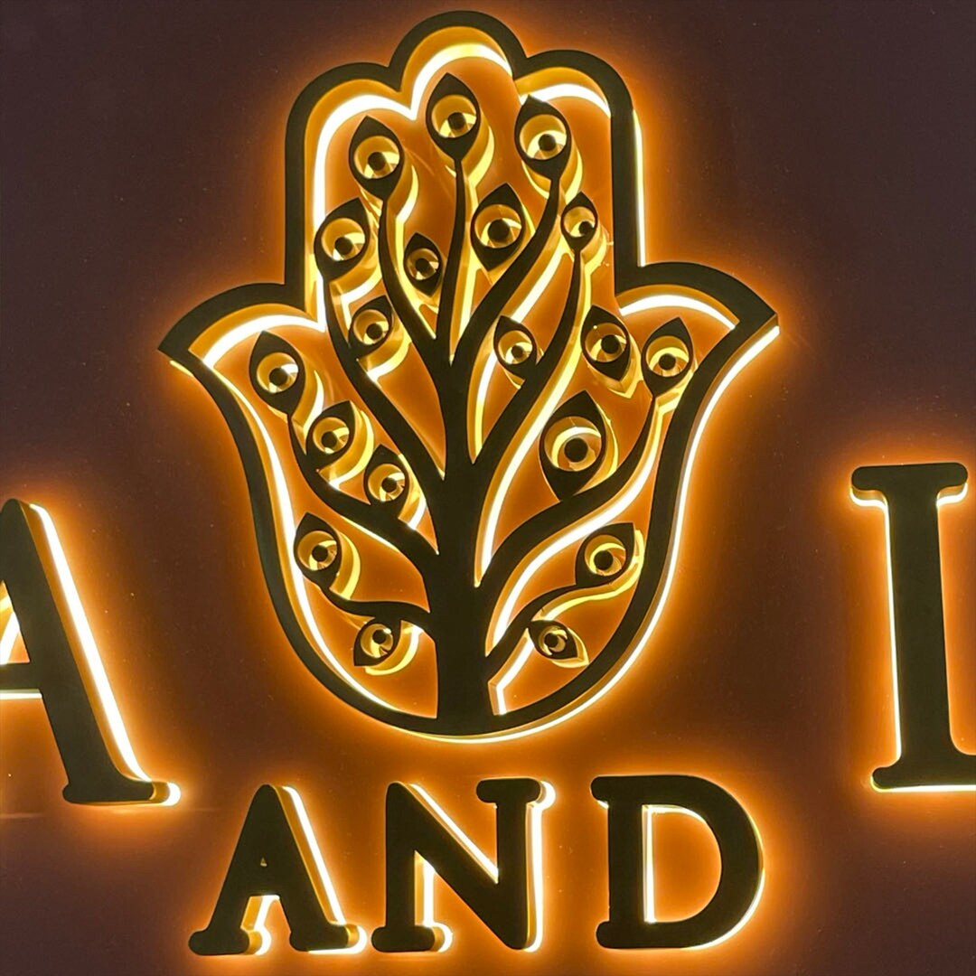 Custom Metal Led Sign,salon Decor,custom Business Sign,backlit Business ...