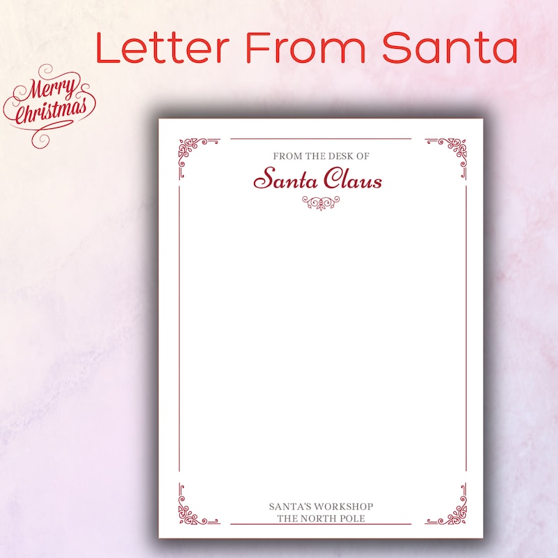 Santa Letter Wall Art - Etsy