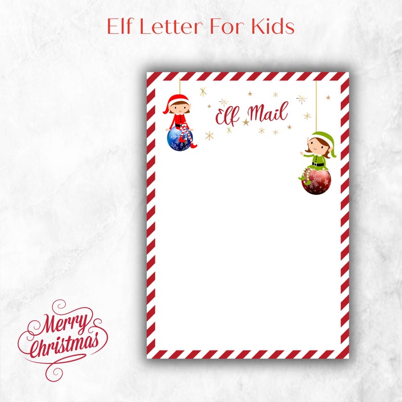 Elf Letter for Kids INSTANT DOWNLOAD Beautiful Designs - Etsy
