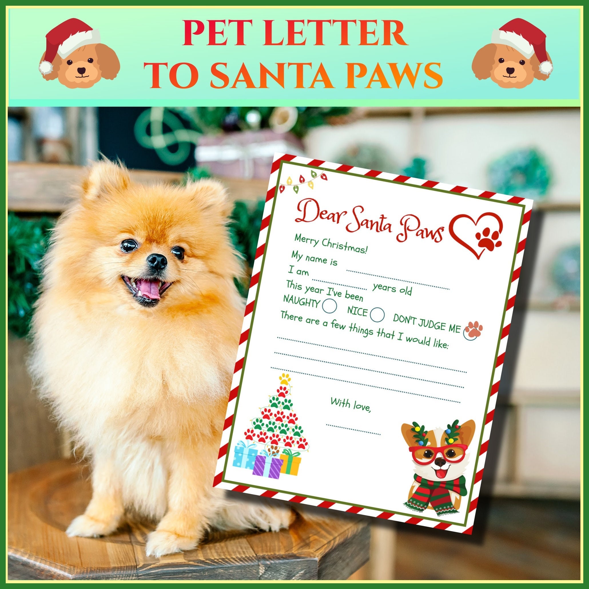 Pet Dogs, Letter to Santa | Extremely Beautiful Designs | Ready to Use ...
