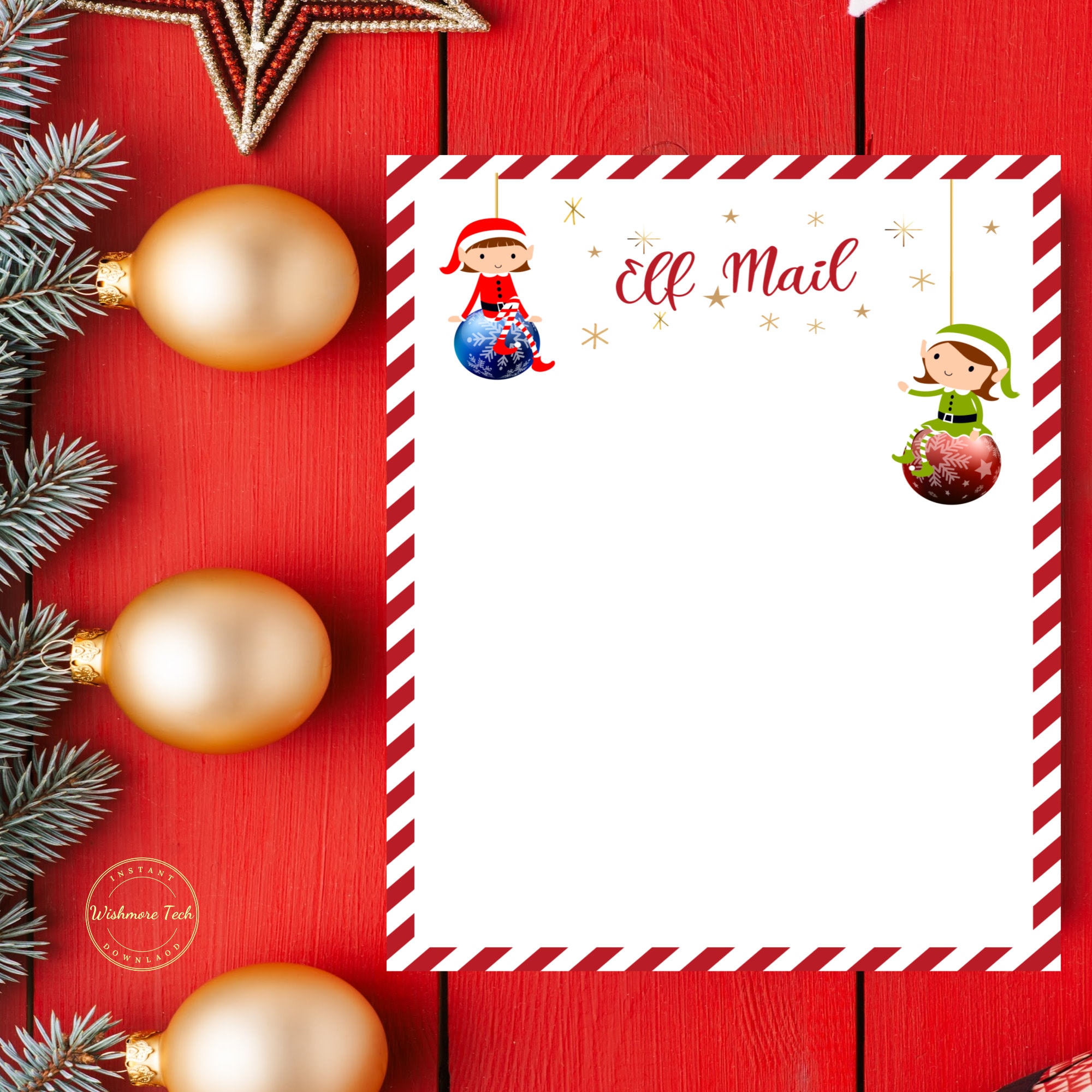 Elf Letter for Kids INSTANT DOWNLOAD Beautiful Designs - Etsy