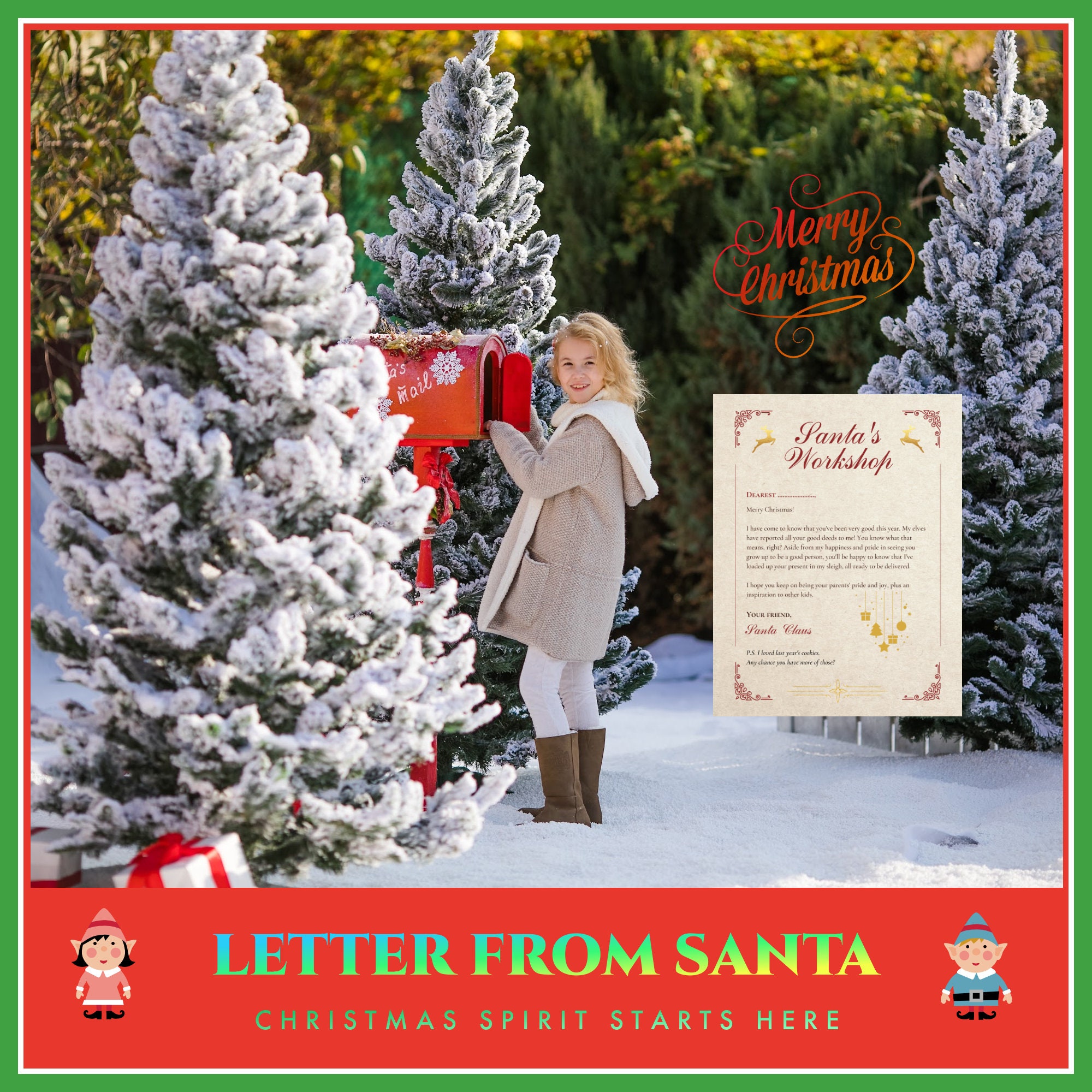 Letter From Santa Template INSTANT DOWNLOAD Extremely - Etsy