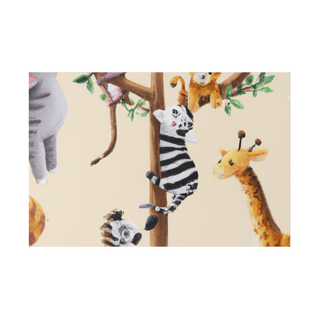 Fuzzle the Snufflebear Canvas - Etsy