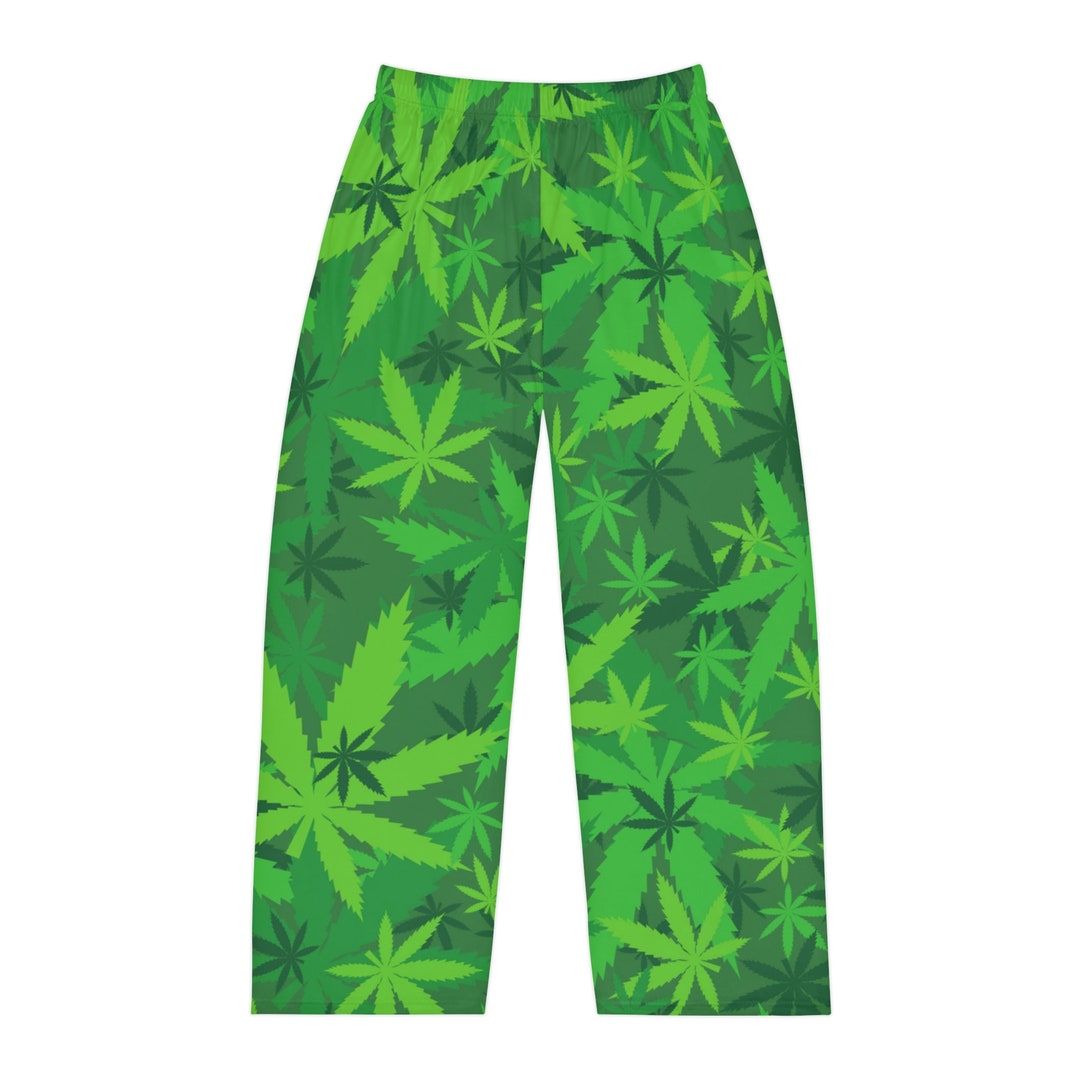 Cannabis Leaf Men's Pajama Pants, 420 Clothing - Etsy