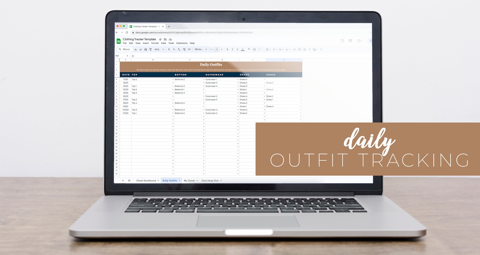 Cost per Wear Tracker | Clothing Tracker | Closet Tracker | Clothes ...