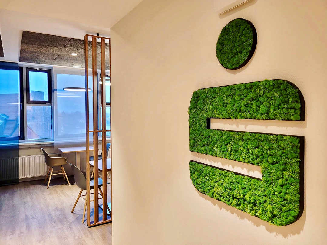 Ihr Firmenlogo als nachhaltiges Moosbild - Etsy.de