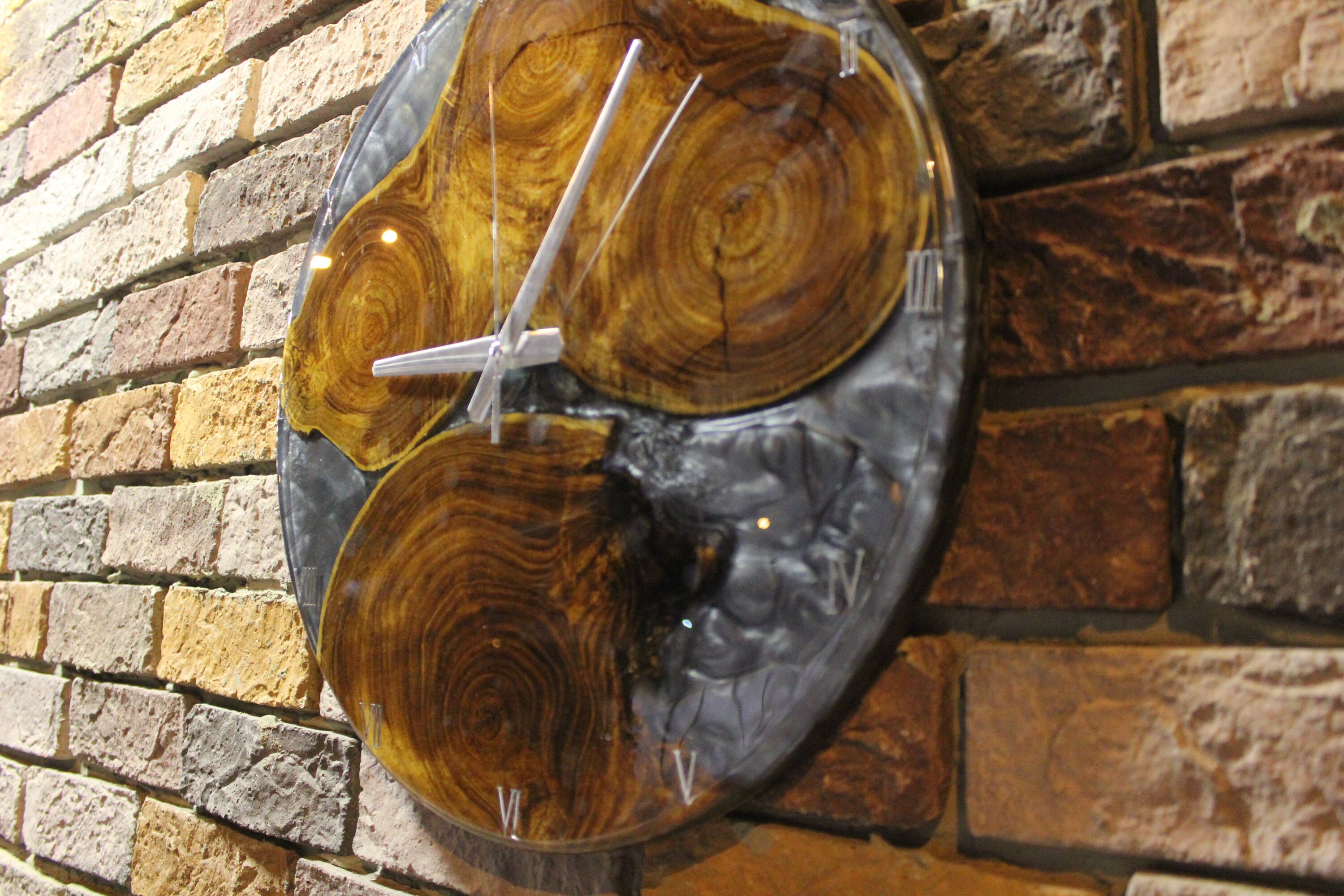 Epoxy Clock, Epoxy Wood Clock, Epoxy Wall Clock,wood Wall Clock, Epoxy ...