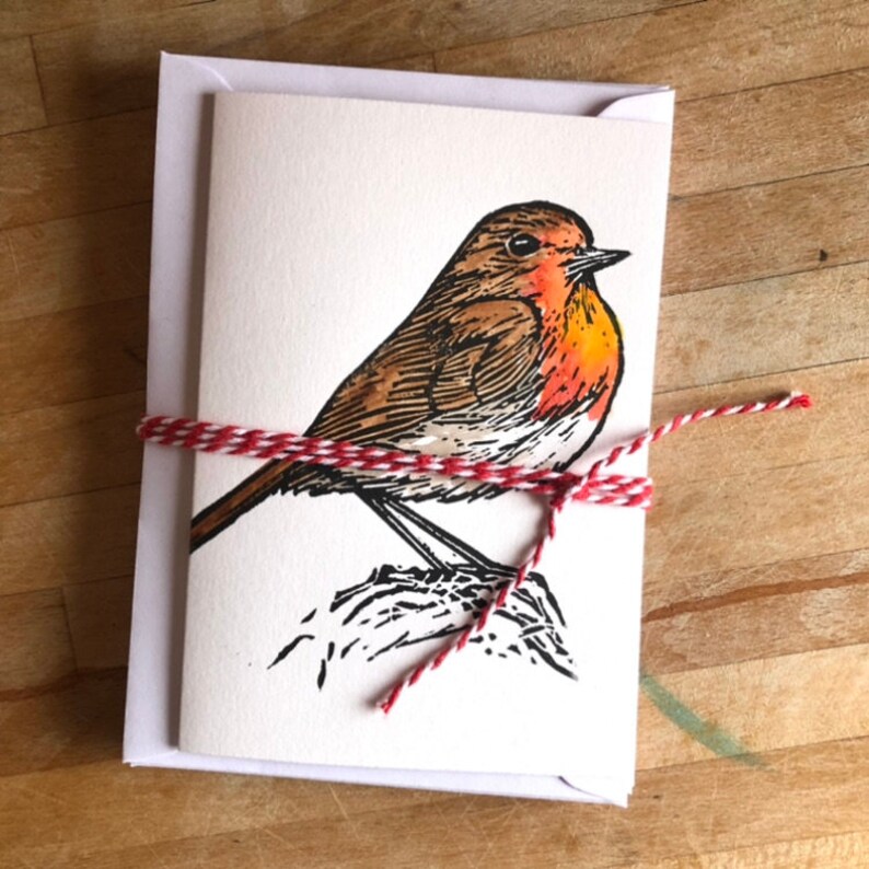 Robin Cards Pack of Five - Etsy