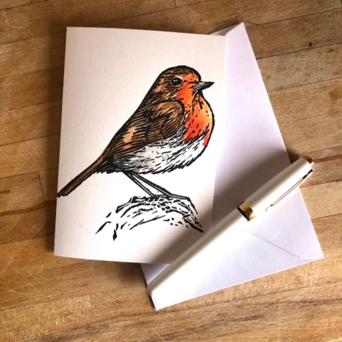 Robin Cards - Pack of Five - Etsy
