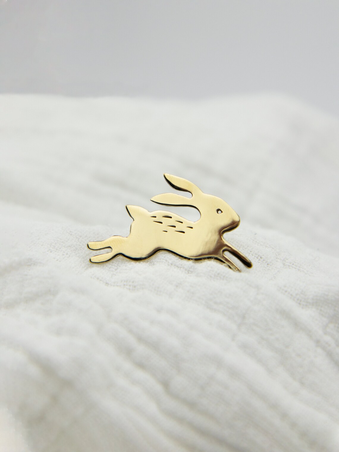 Handmade Bunny Pin, Gold Rabbit Pin, Bunny Brooch, Rabbit Brooch - Etsy