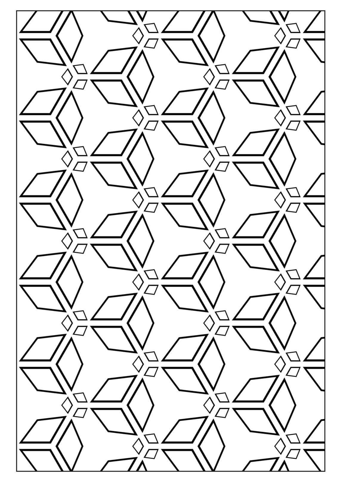 Set of 34 Printable Coloring Pages With Geometric Designs, Kids and ...