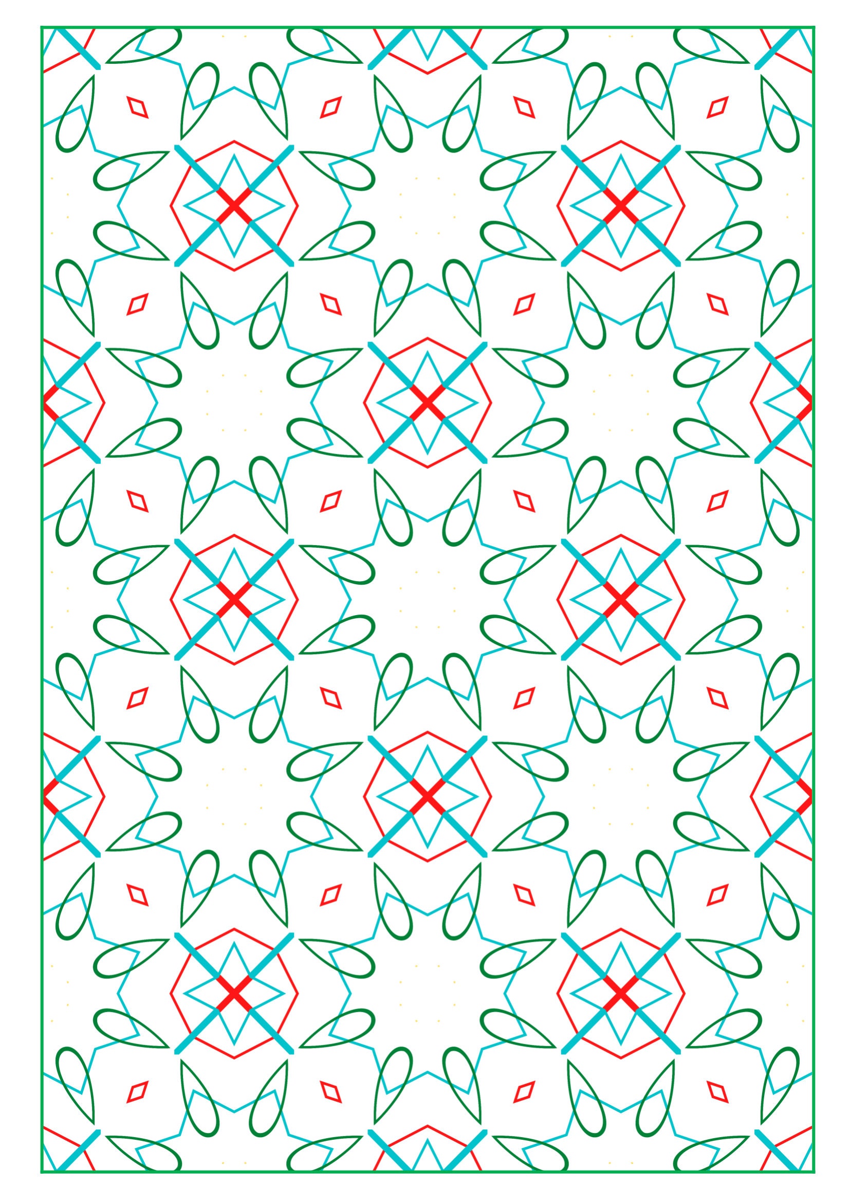 34 Printable Coloring Pages colored Outline With Geometric Designs ...