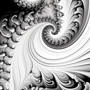 Set of 30 Coloring Pages With Beautiful Fractals, Endless Patterns and ...