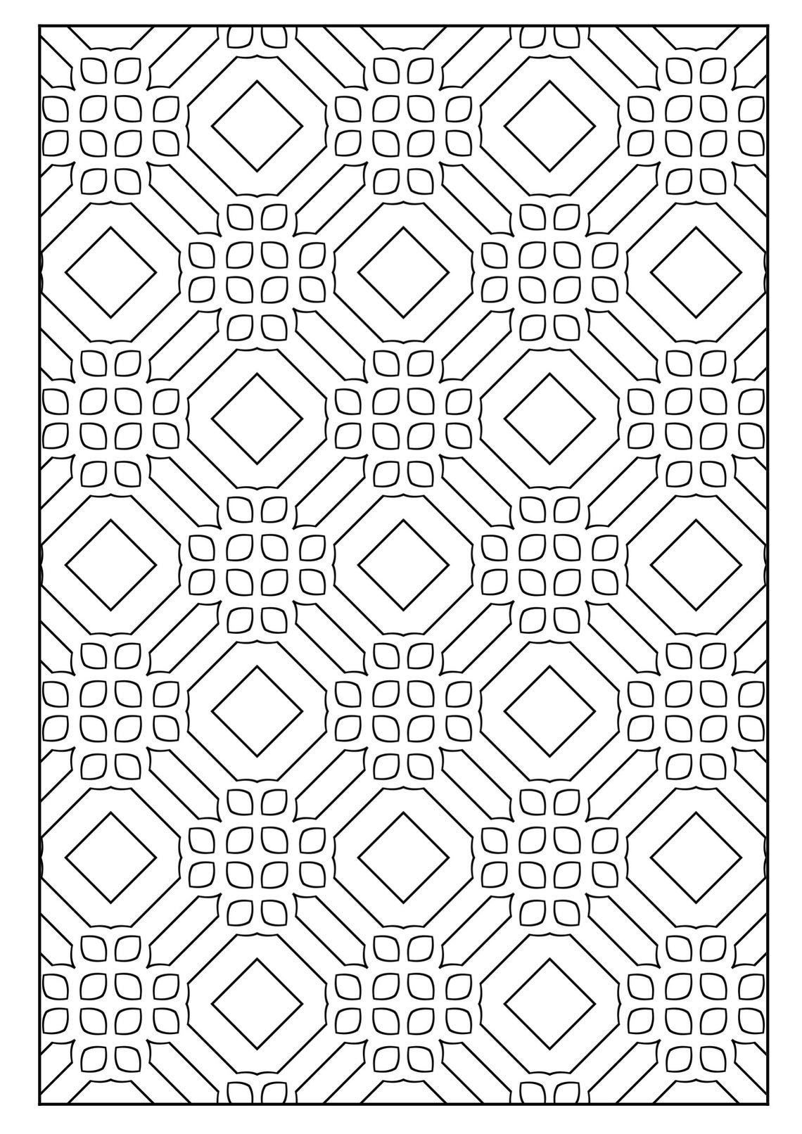 Set of 37 Printable Coloring Pages With Geometric Designs, Kids and ...