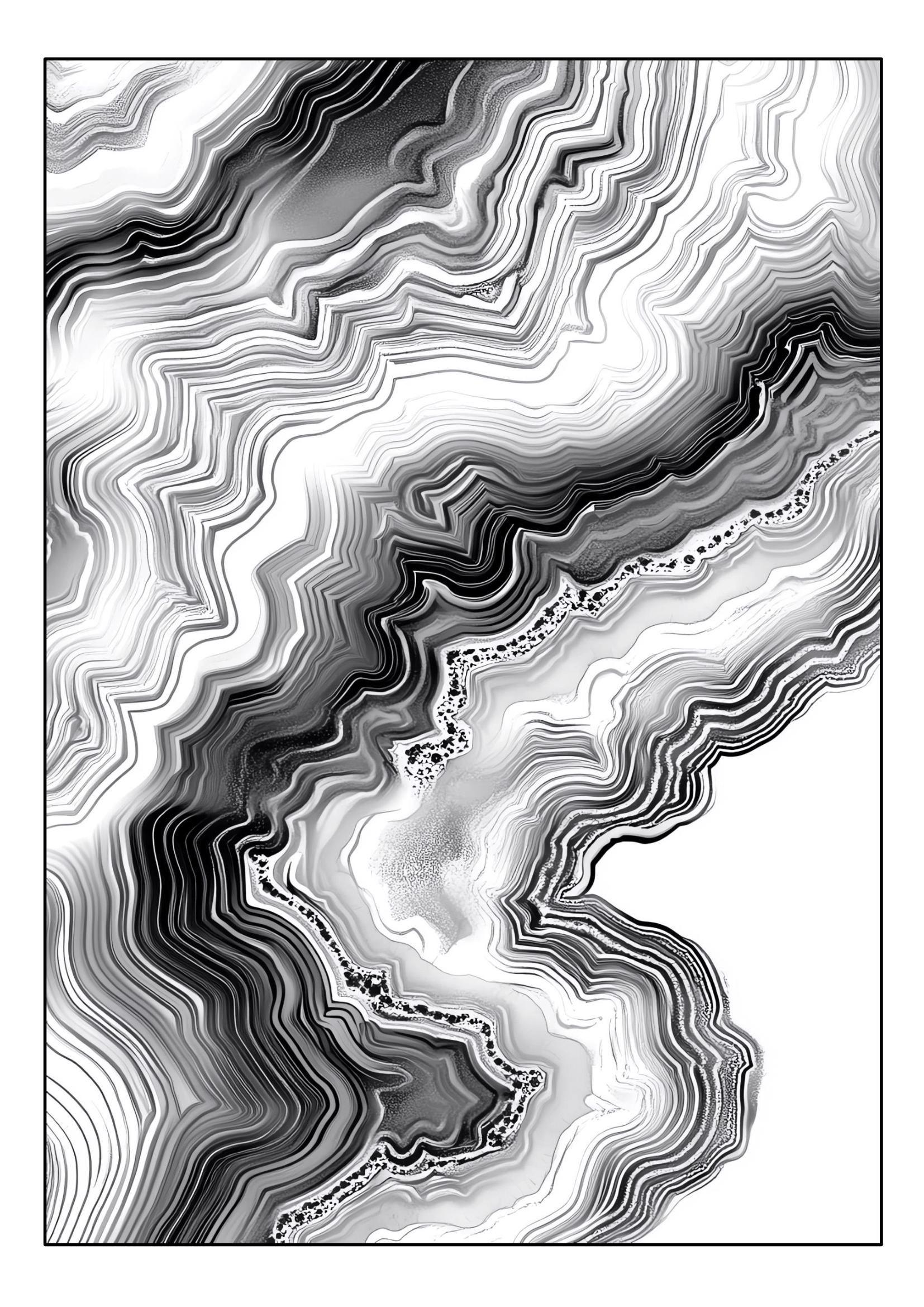 Mesmerizing Agate Coloring Pages – A Journey Through Nature’s Art. Set ...