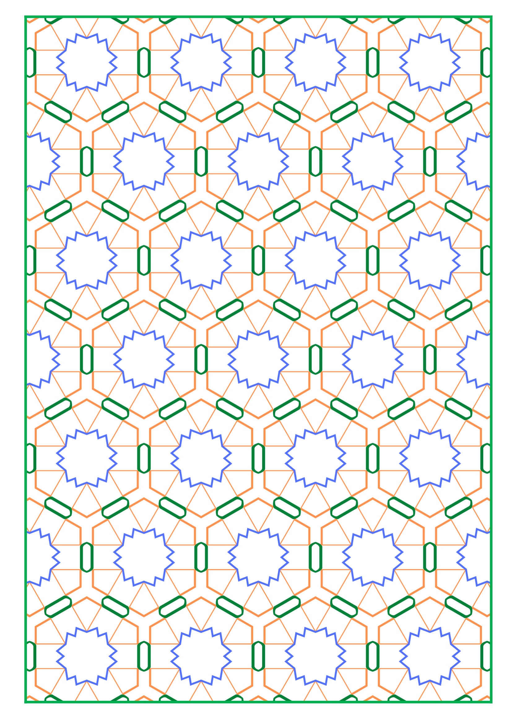 40 Printable Coloring Pages colored Outline With Geometric Designs ...